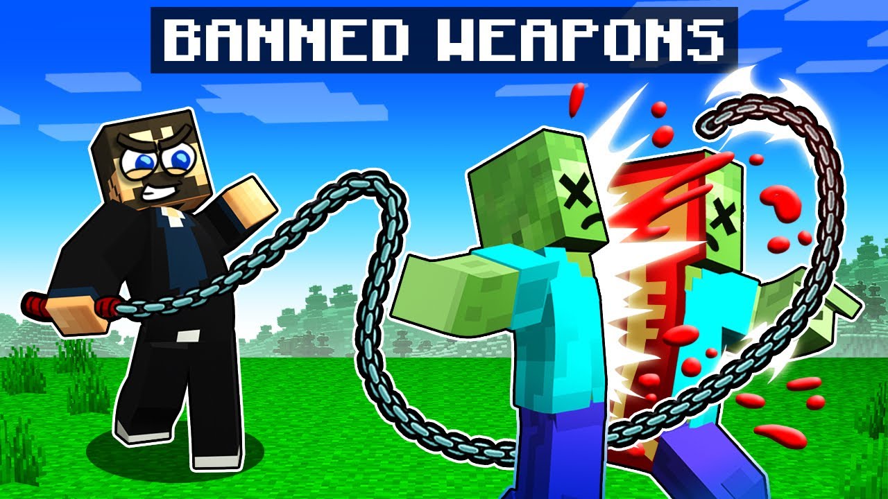 Using Banned Weapons In Minecraft Minecraft Videos
