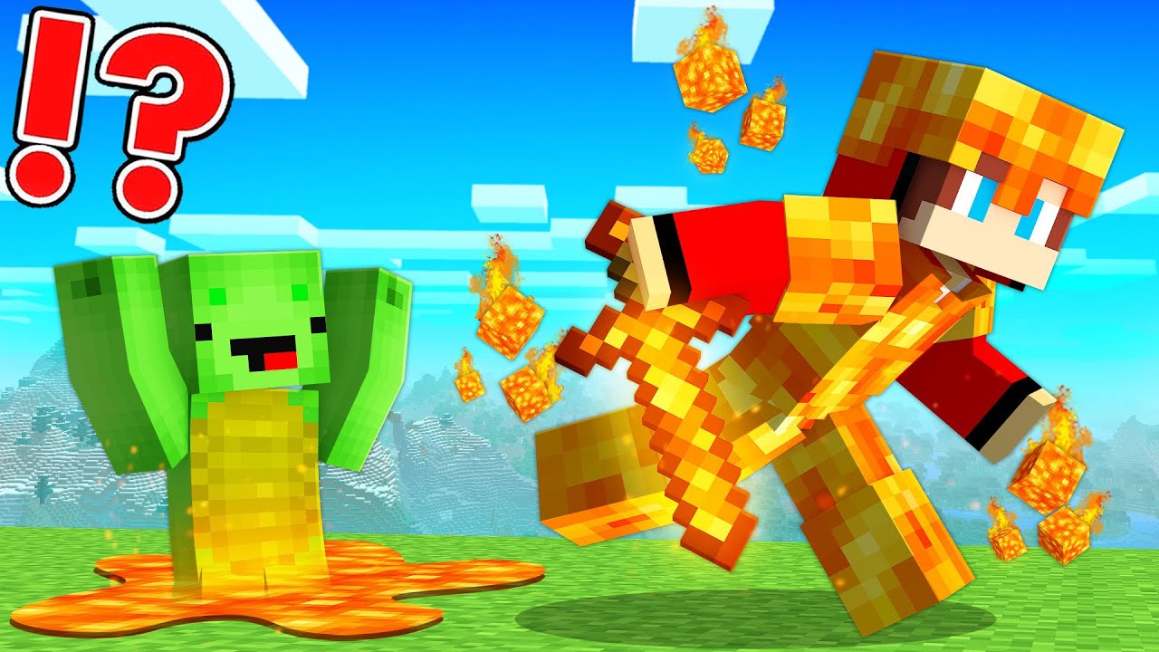 VOLCANIC Armor Speedrunner vs Hunter in Minecraft - Maizen JJ and Mikey - Minecraft videos