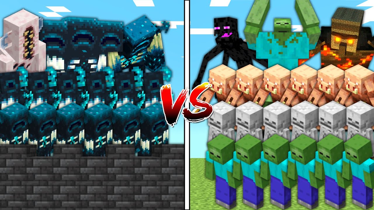 WARDEN CASTLE vs MINECRAFT in Mob Battle - Minecraft videos