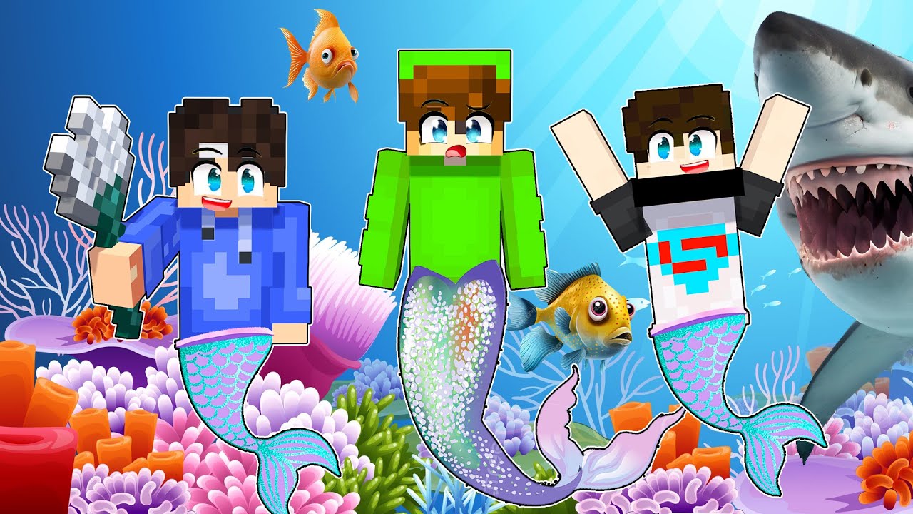 We Became LITTLE MERMAID in Minecraft! - Minecraft videos