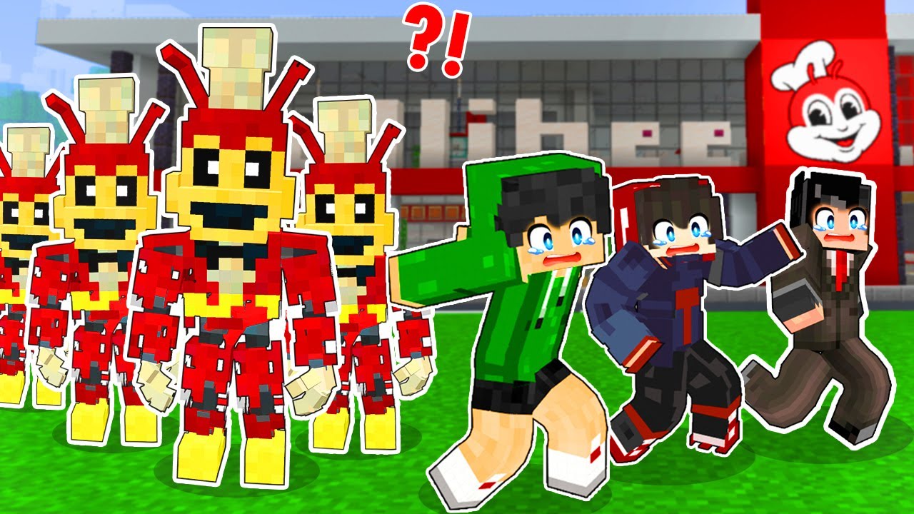 We're SURROUNDED by EVIL JOLLIBEE in OMOCITY | Minecraft (Tagalog ...