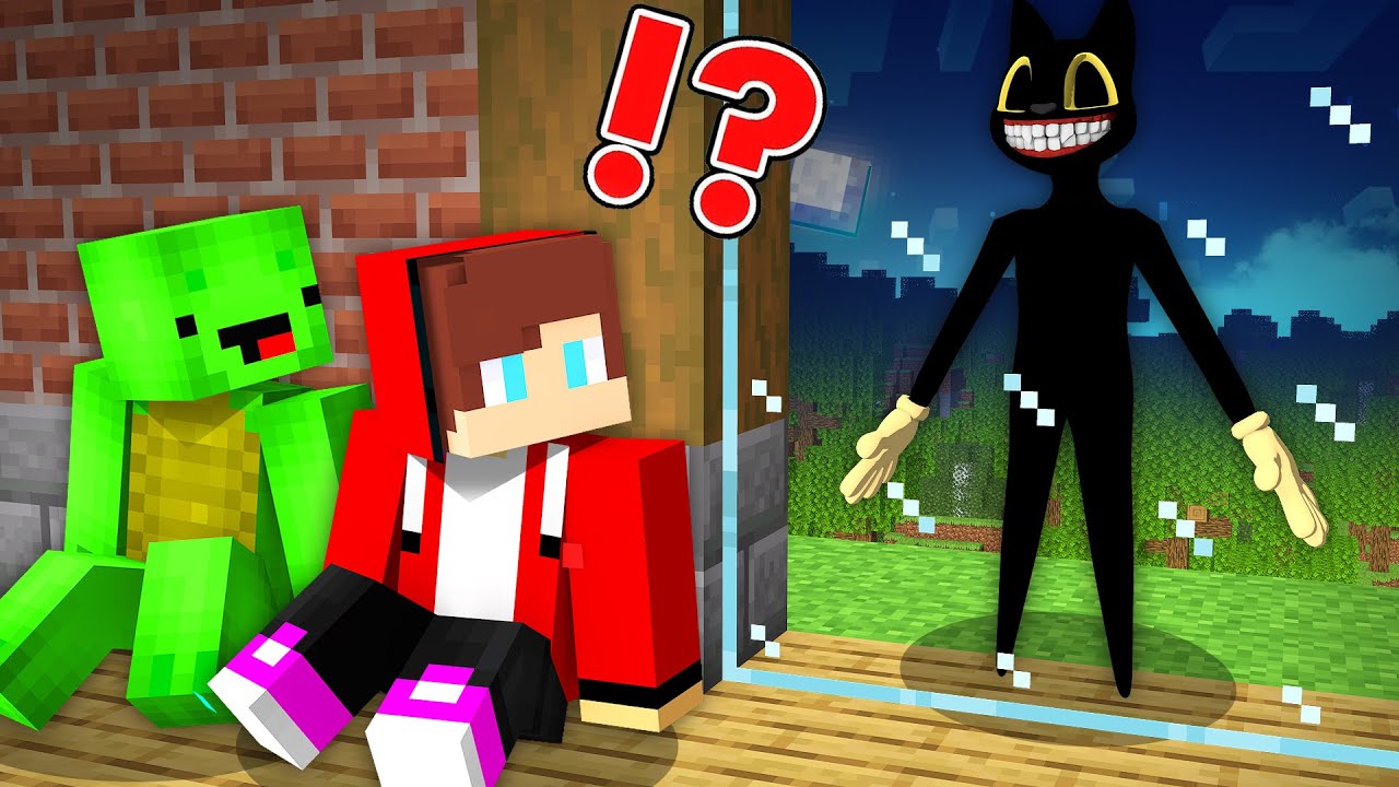 Why Cartoon Cat Want to KILL JJ and Mikey Outside The Window at night in Minecraft Maizen ...