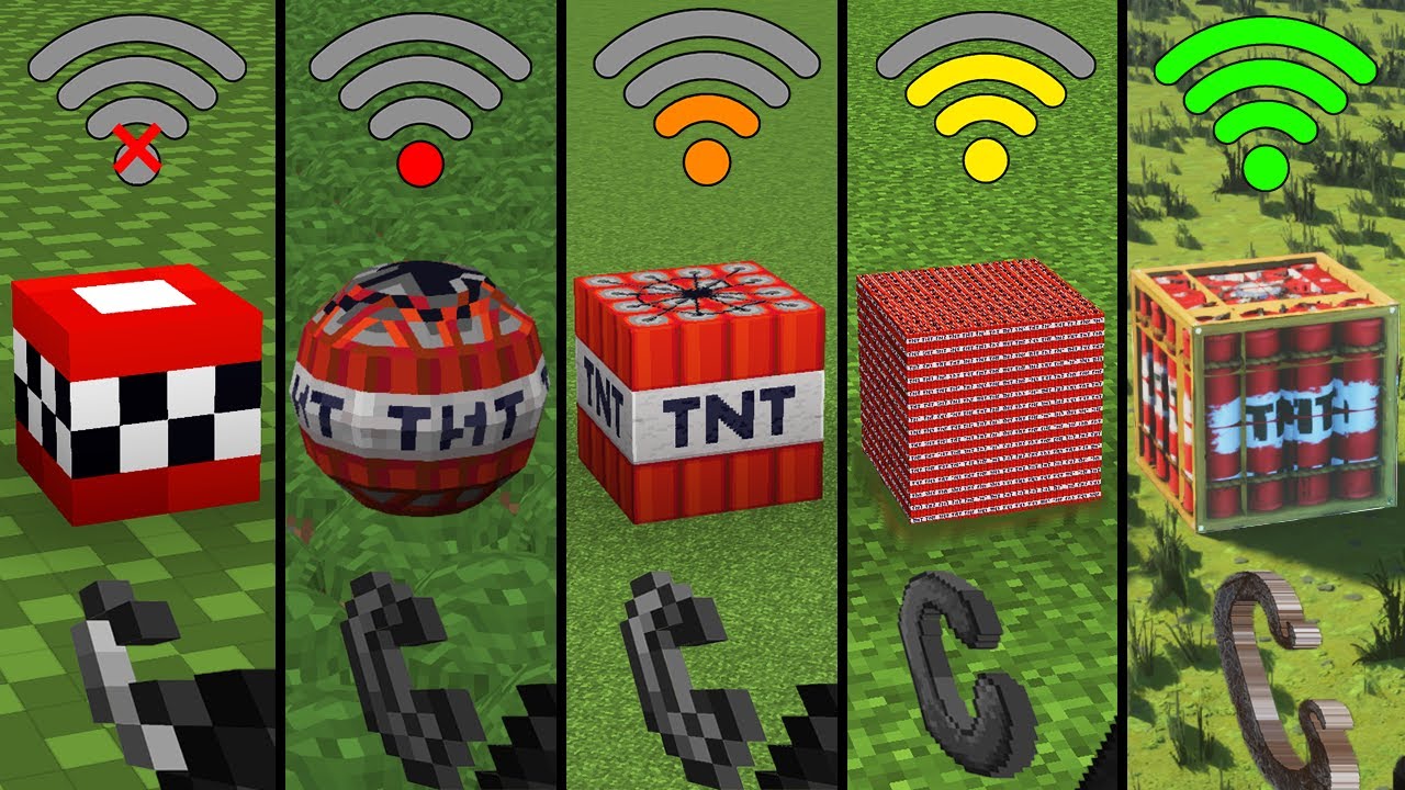 minecraft physics with different Wi-Fi - Minecraft videos