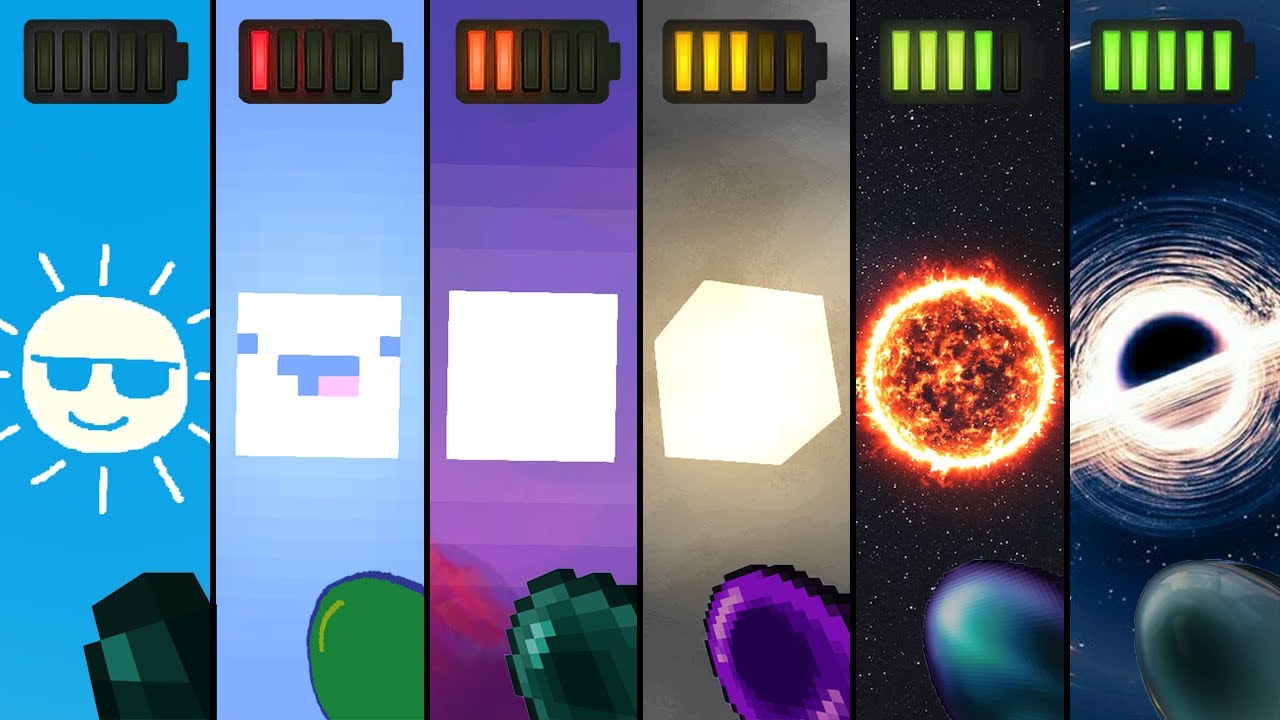 sun with different battery in Minecraft - Minecraft videos