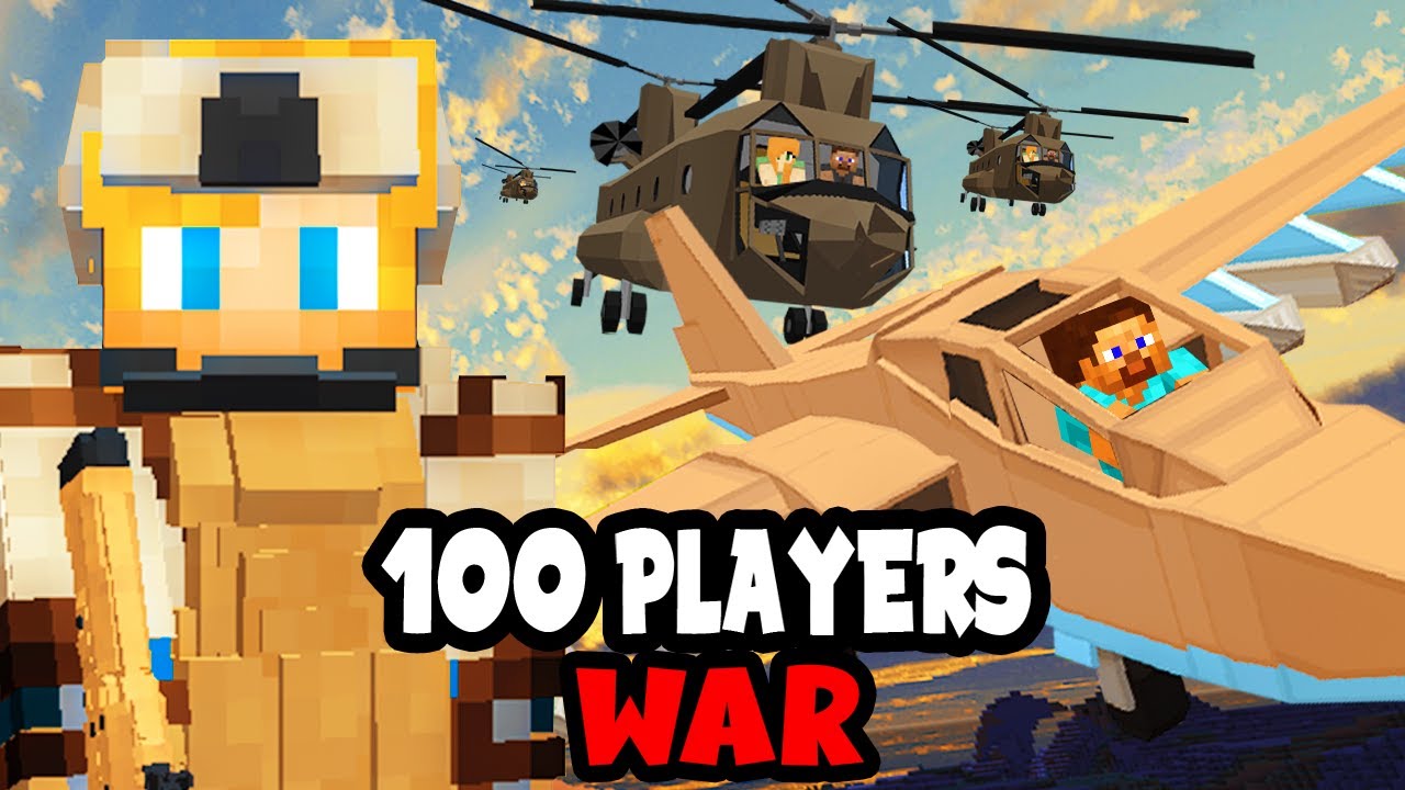 100 Players Simulate WAR in Minecraft... - Minecraft videos