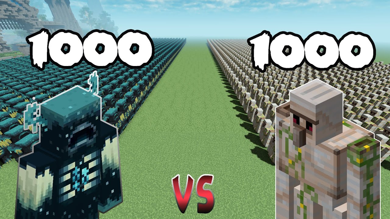 1000 Wardens Vs 1000 Iron Golems | Minecraft | - Minecraft videos