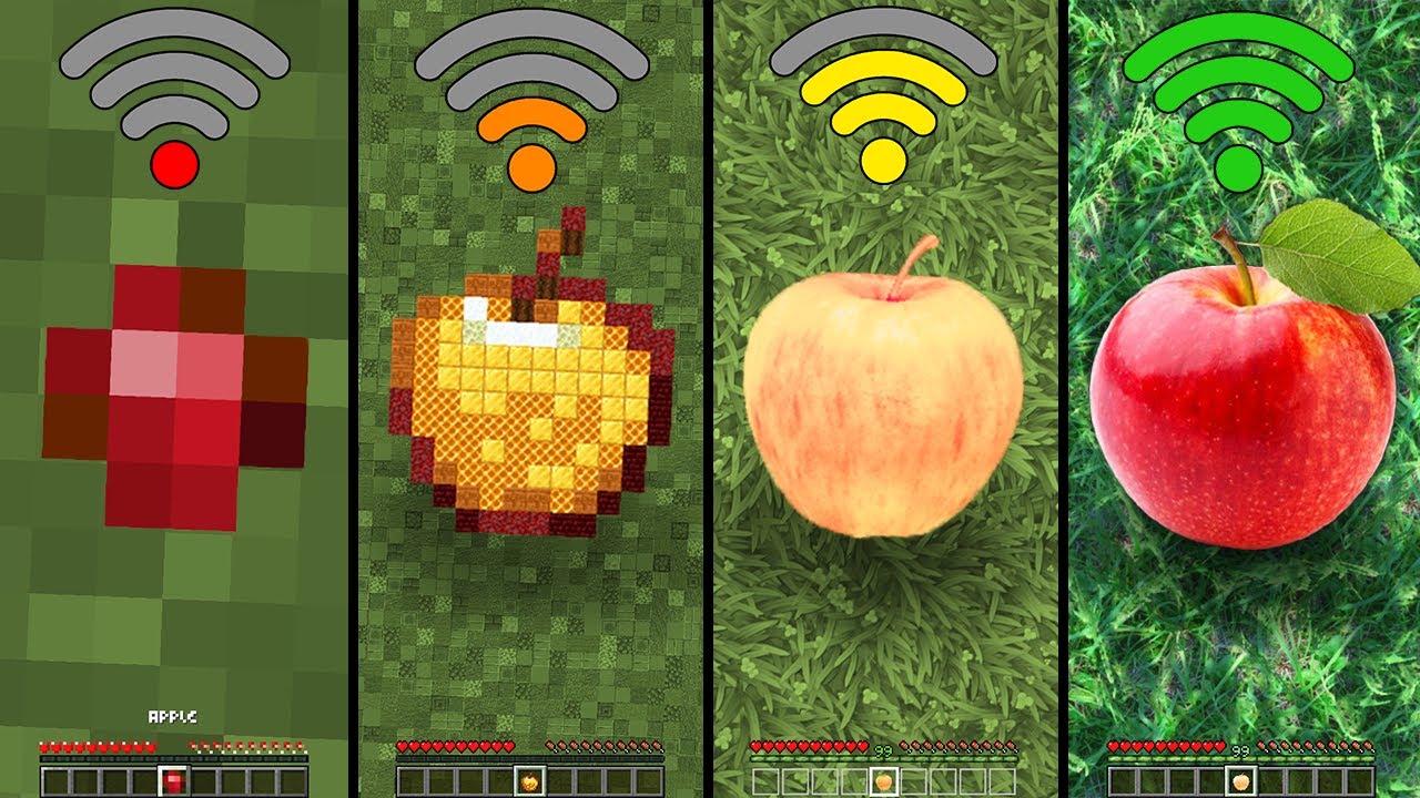 minecraft physics with different Wi-Fi - Minecraft videos