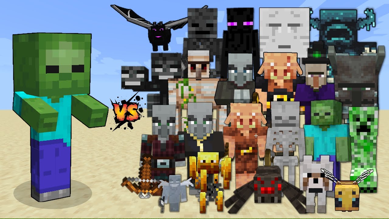 Baby Zombie vs Every mob in Minecraft - Minecraft mob battle - Baby ...