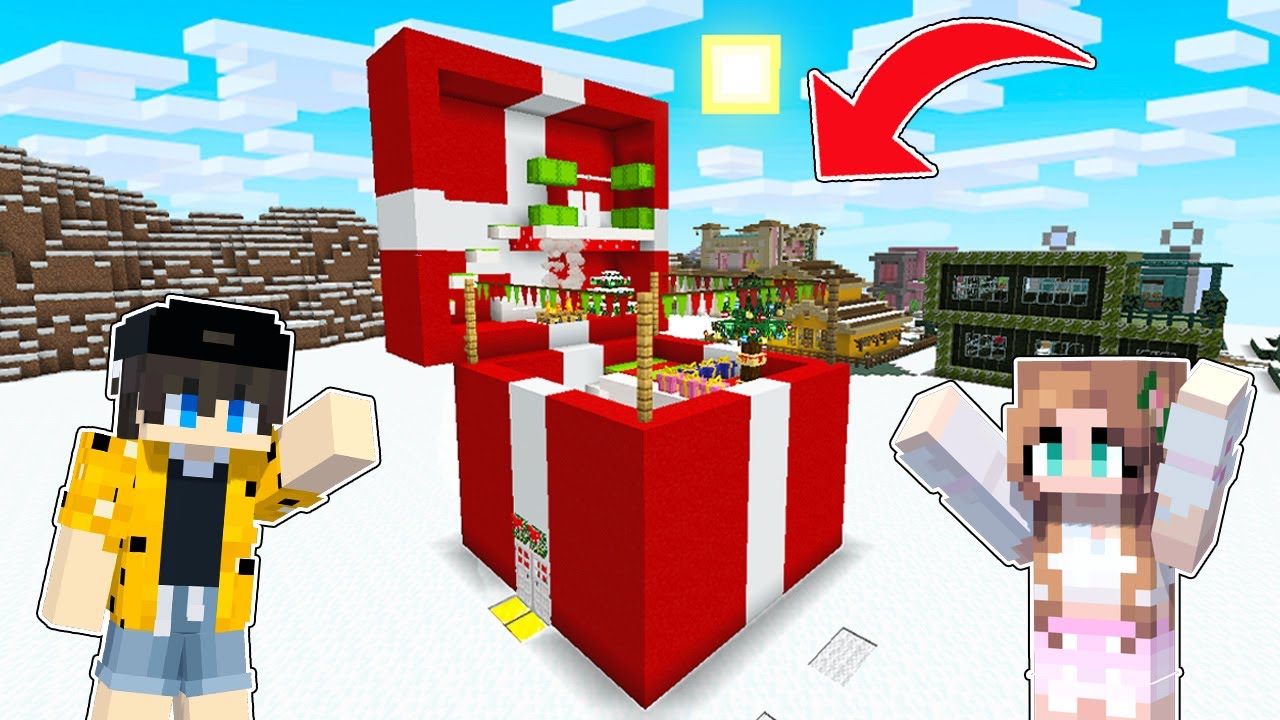 Best Giant GIFT Box for Christmas in MINECRAFT! Omocity - Minecraft videos