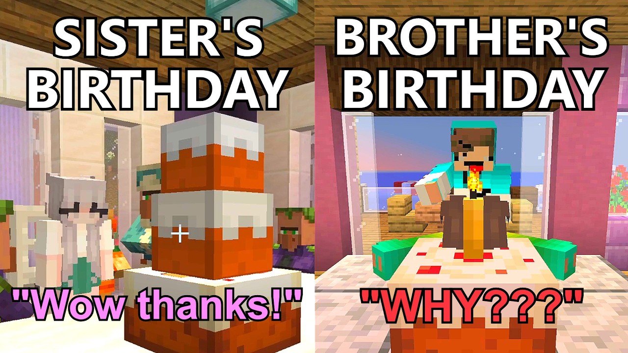 Brother VS Sister Portrayed by Minecraft #2 - Minecraft videos
