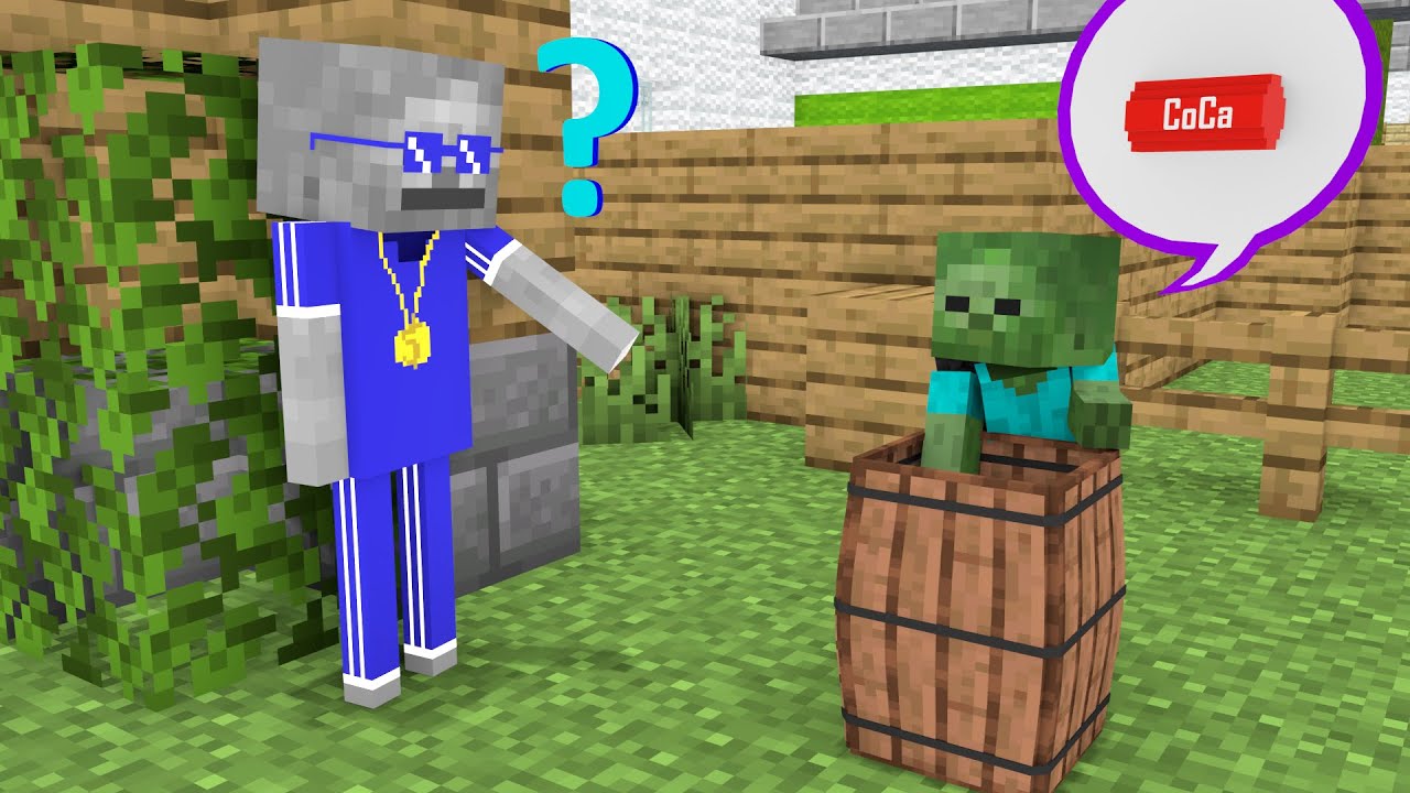 Full movie : Baby Zombie - The Baby Picks Up The Cans - Minecraft ...