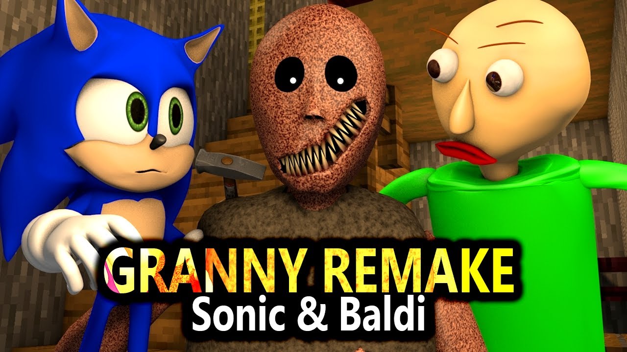 GRANNY REMAKE IN MINECRAFT Ft. SONIC & BALDI CHALLENGE! (Official ...