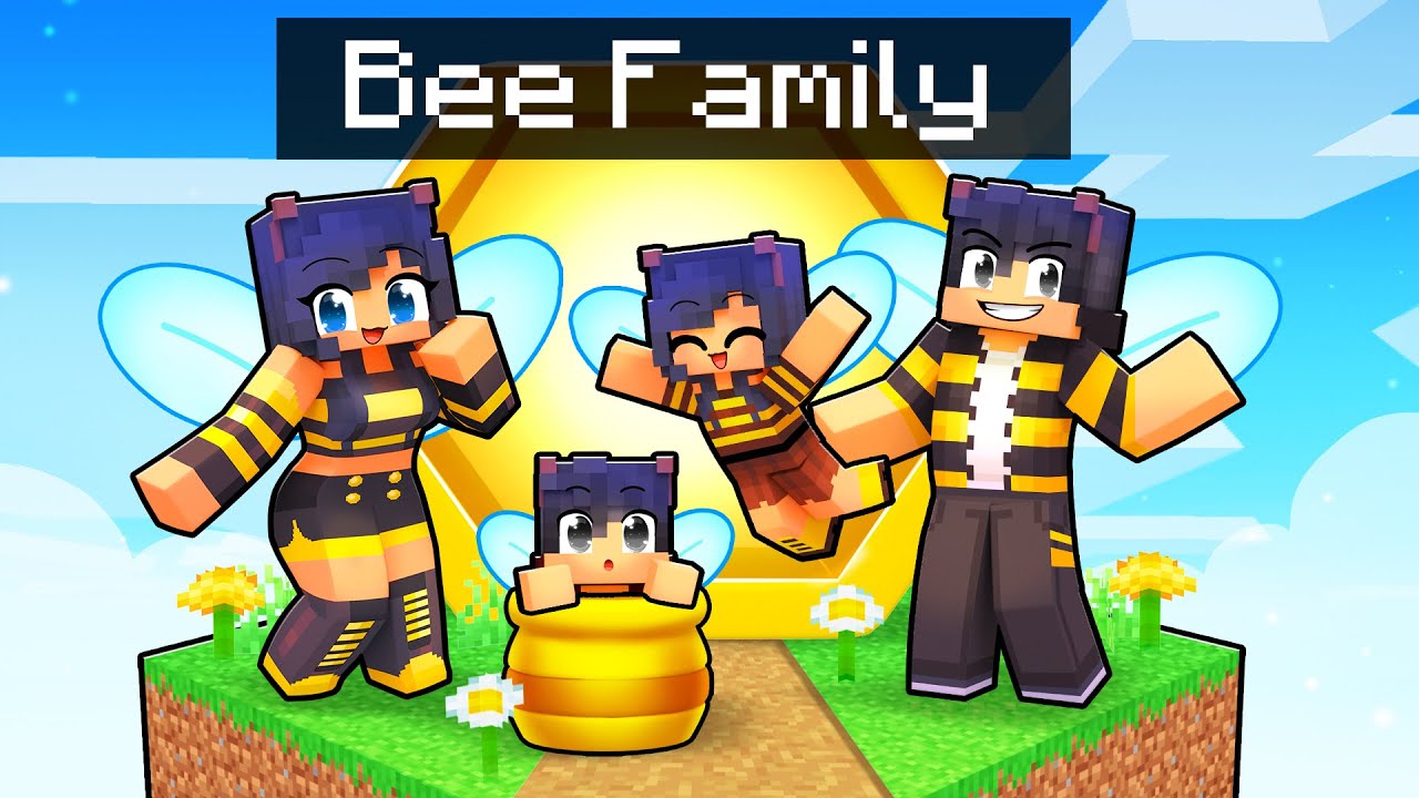 Having a BEE FAMILY in Minecraft! - Minecraft videos