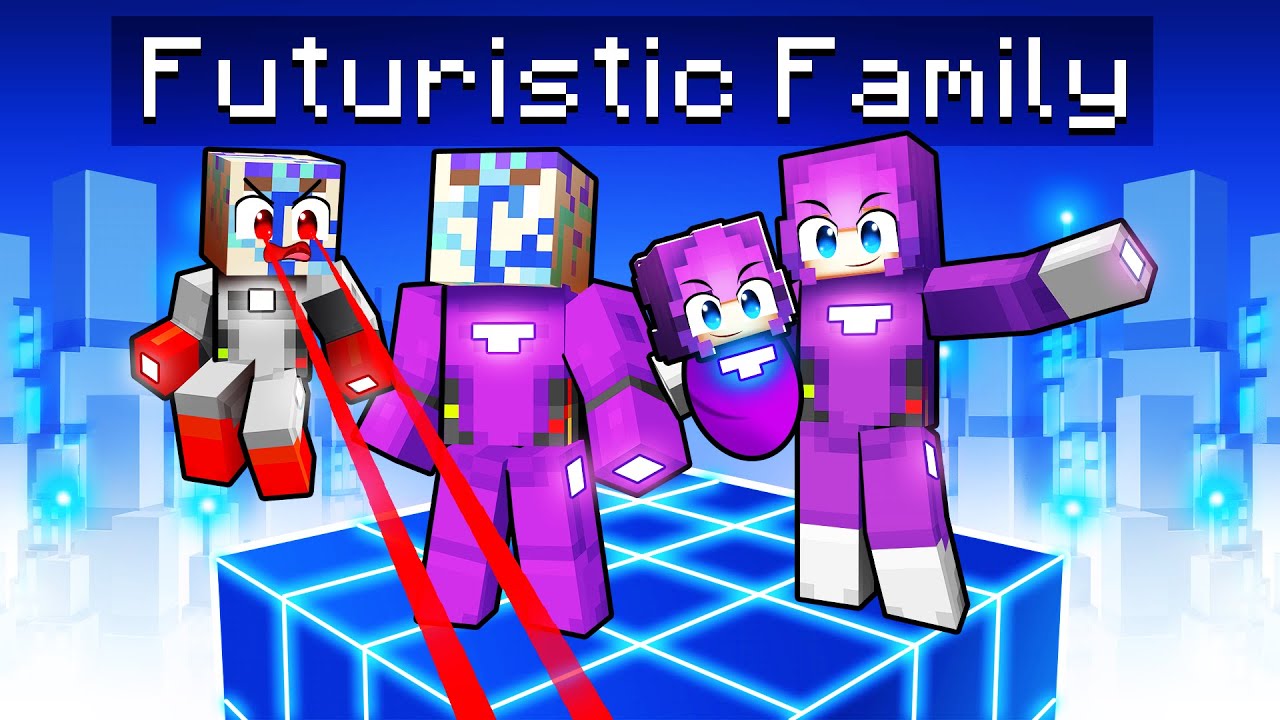Having a FUTURISTIC FAMILY in Minecraft! - Minecraft videos