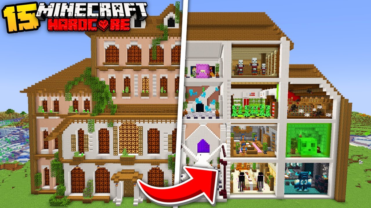 I Built a Doll House in Minecraft Hardcore - Minecraft videos