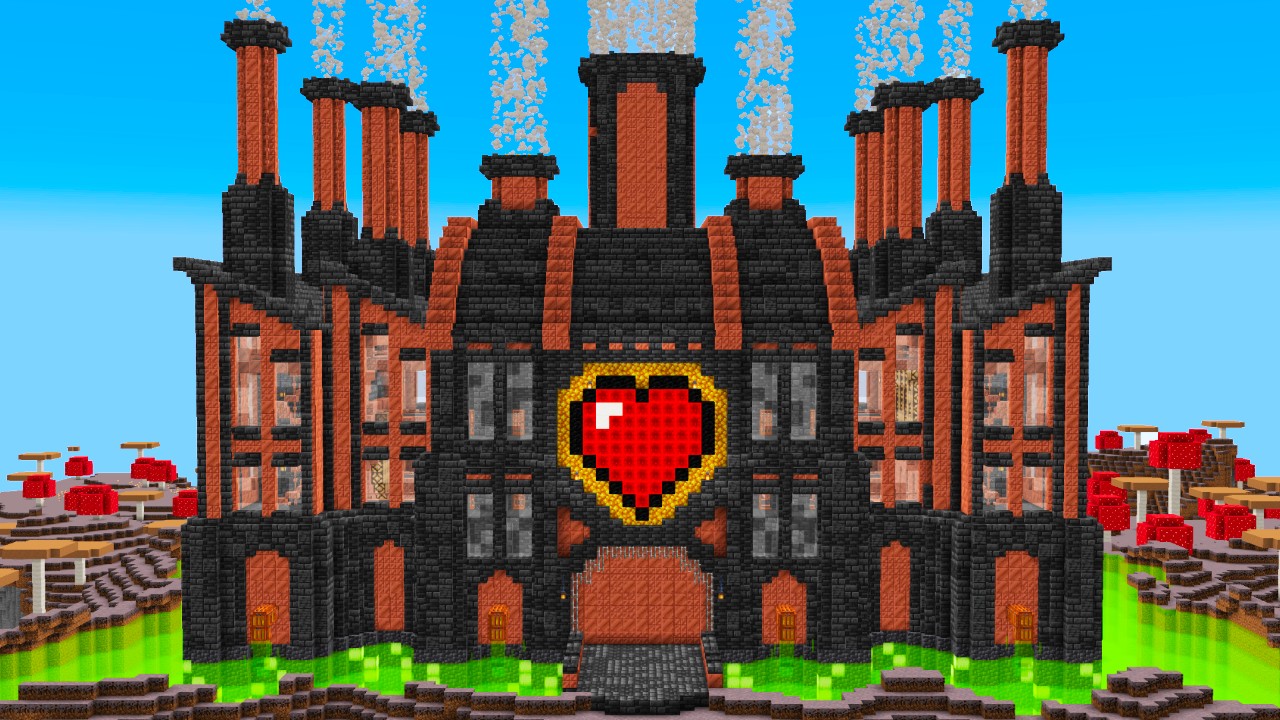 I Built a HEART Factory in Minecraft - Minecraft videos