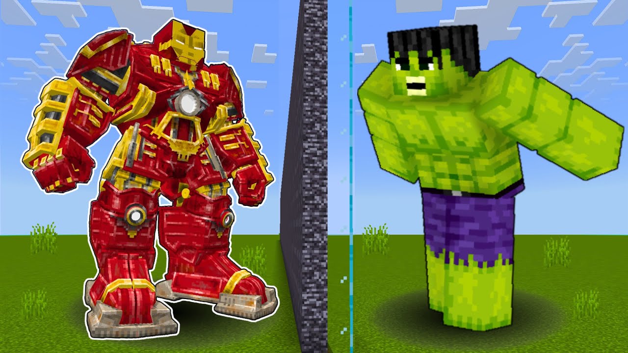 I Cheated in a MEGA IRON MAN ROBOT Mob Battle || Minecraft PE ...