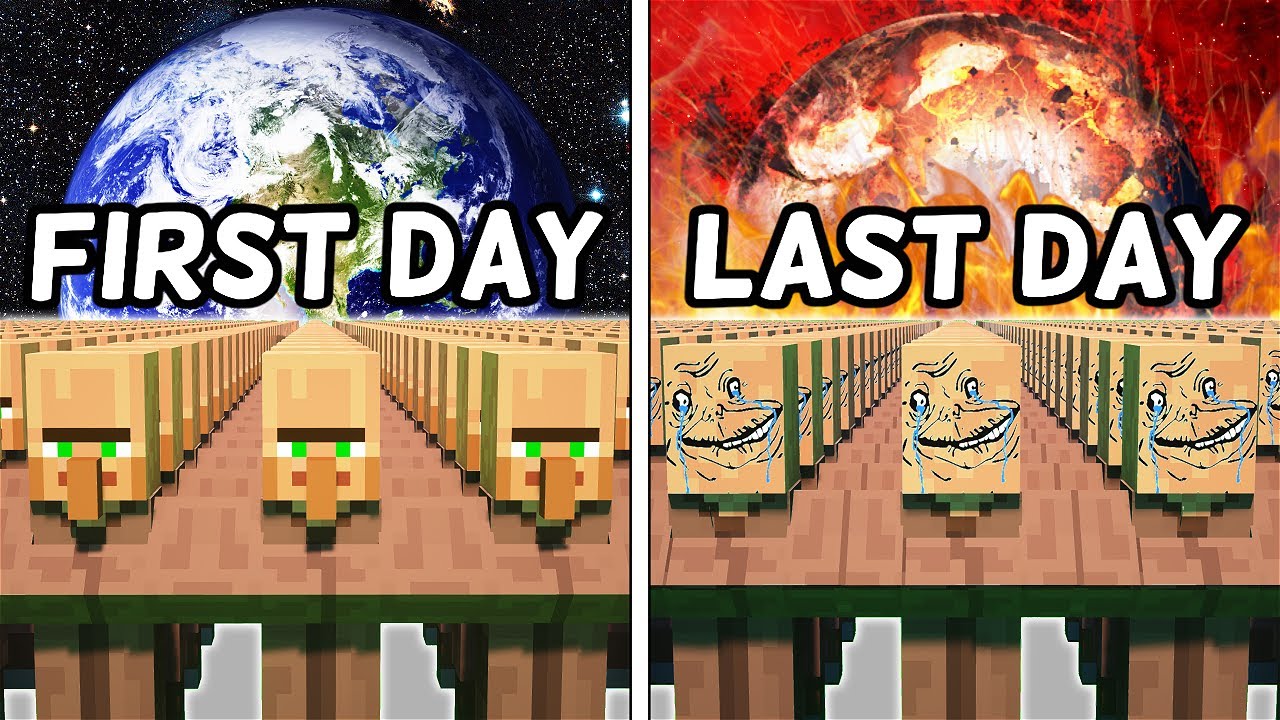 I Made 100 Villagers Simulate Survival On the Moon in Minecraft ...