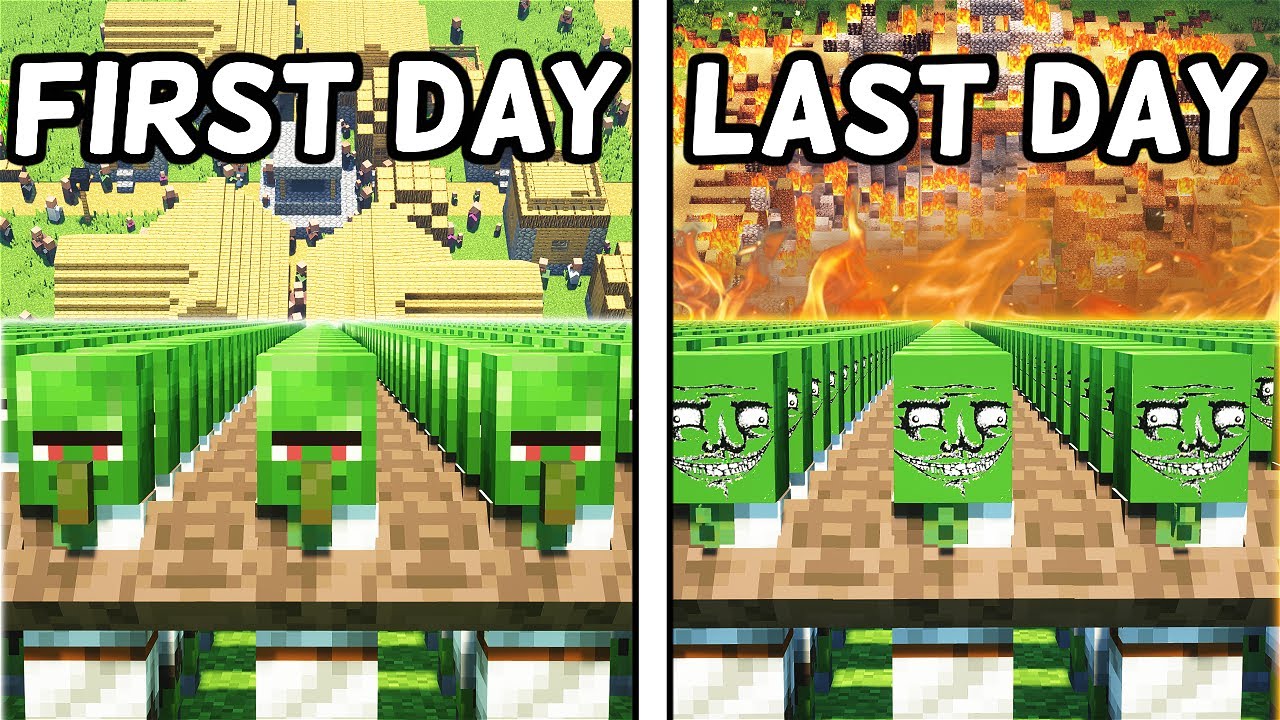 I Made 100 Zombies Simulate World Domination in Minecraft - Minecraft ...