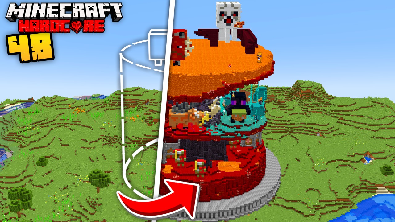 I Transformed The Overworld Into The Nether In Minecraft Hardcore