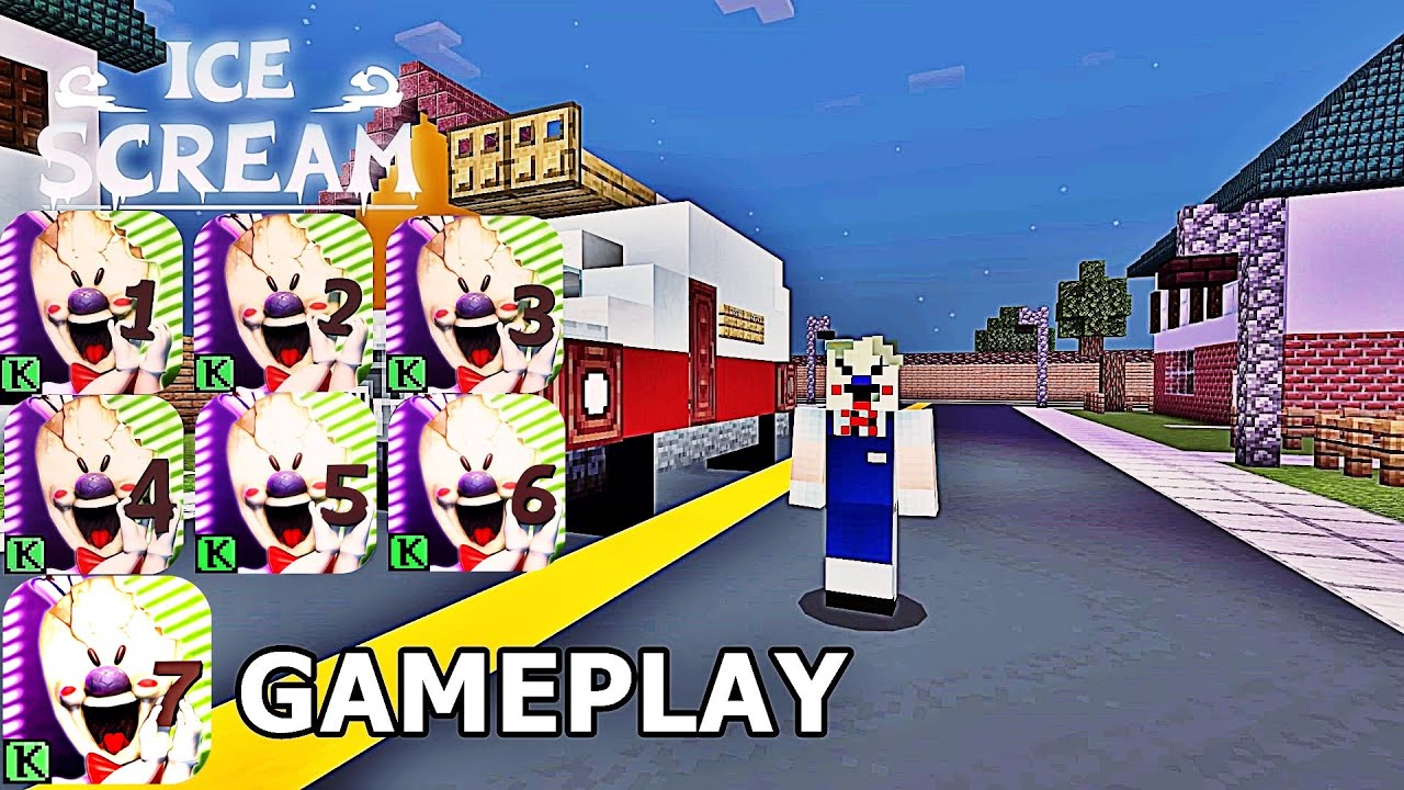 ICE SCREAM 1 2 3 4 5 6 7 MINECRAFT GAMEPLAY - Minecraft videos