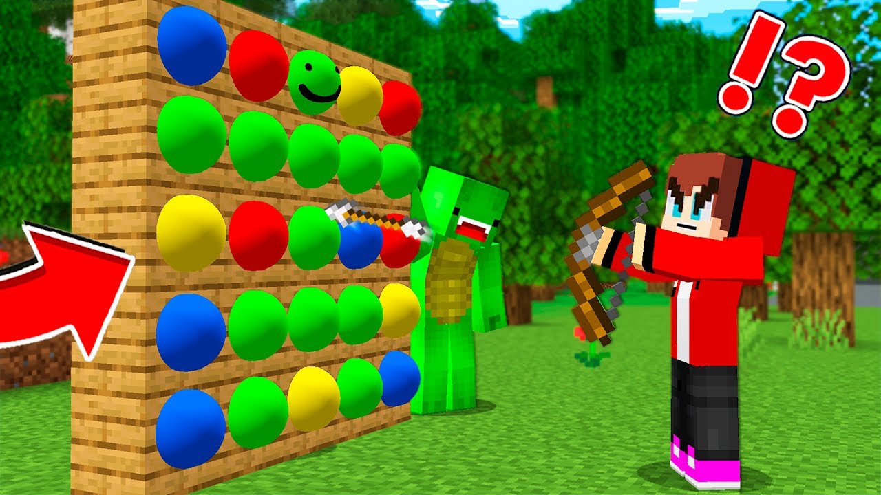 JJ vs Mikey Shooting Range Training in Minecraft Challenge (Maizen Mizen Mazien) Parody ...