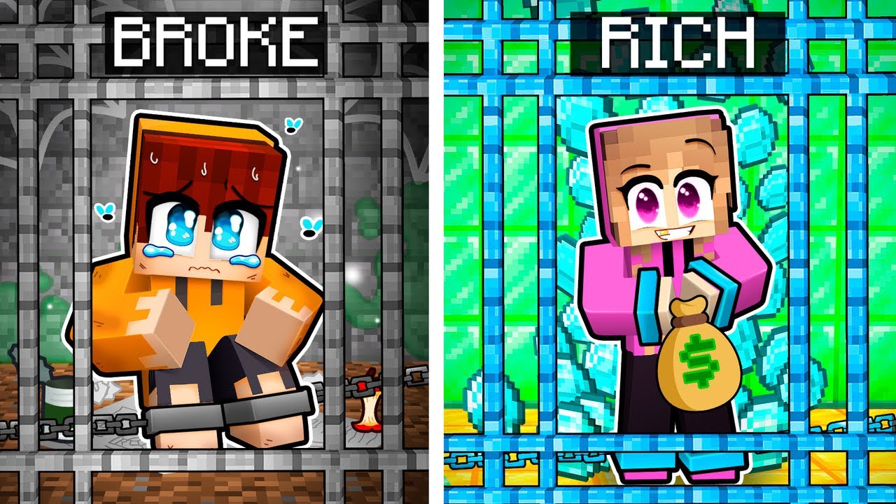 Jamesy in POOR Prison vs Gracie in RICH Prison in Minecraft - Minecraft ...