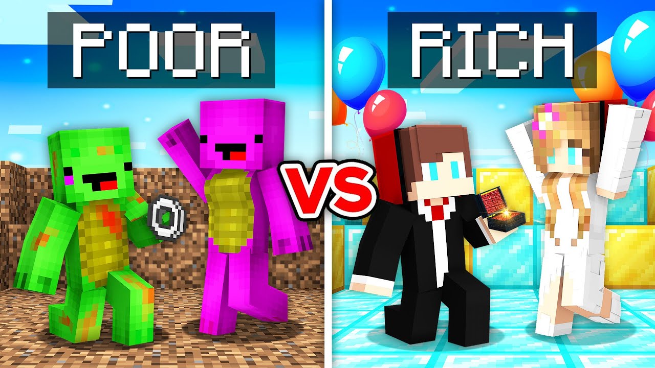 Maizens Wedding Vs Mikeys Wedding In Minecraft Parody Story Jj Tv