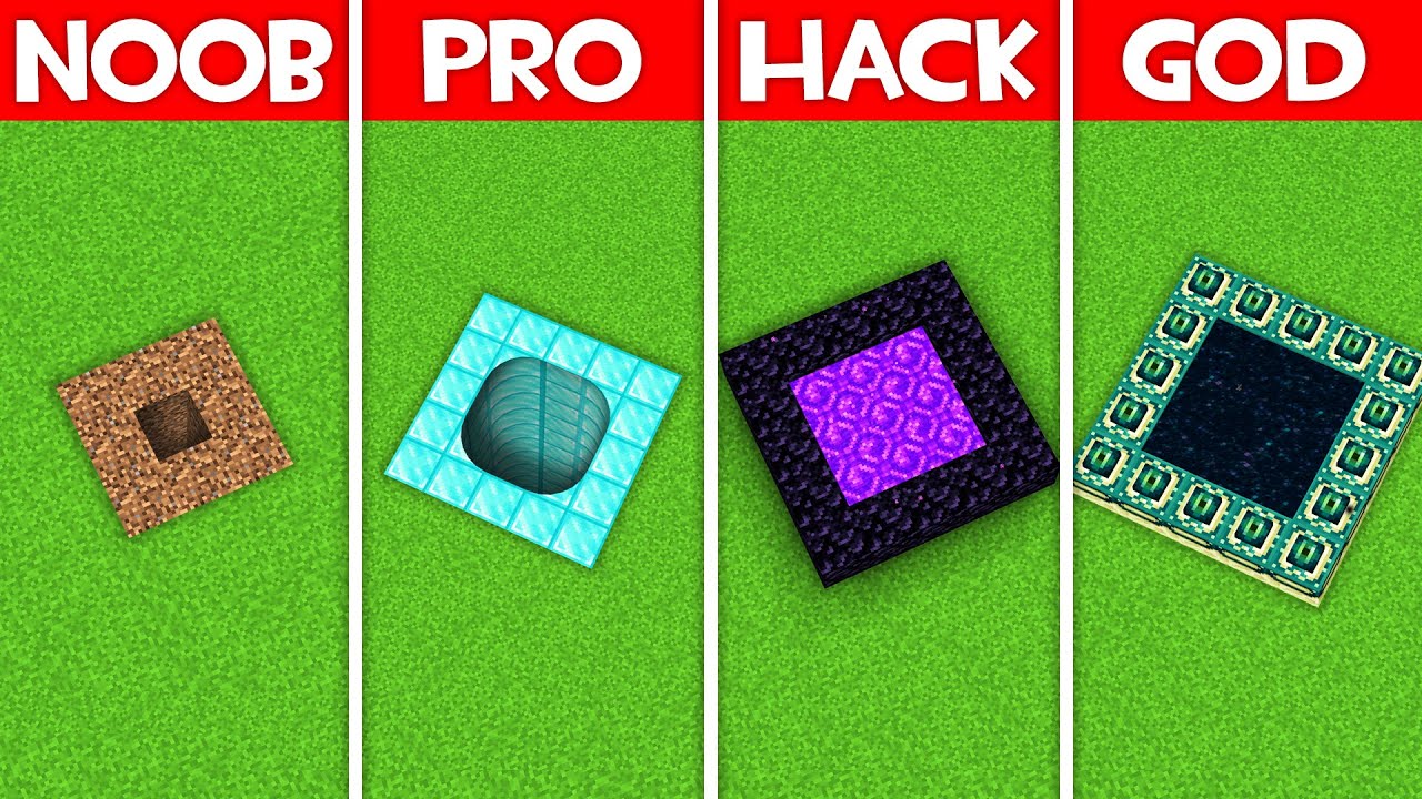 Minecraft Battle: TUNNEL BASE BUILD CHALLENGE - NOOB vs PRO vs HACKER ...