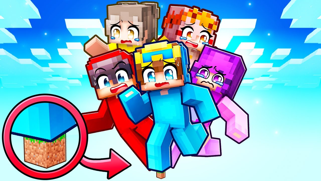 Minecraft But We’re On ONE PIXEL BLOCK! - Minecraft videos