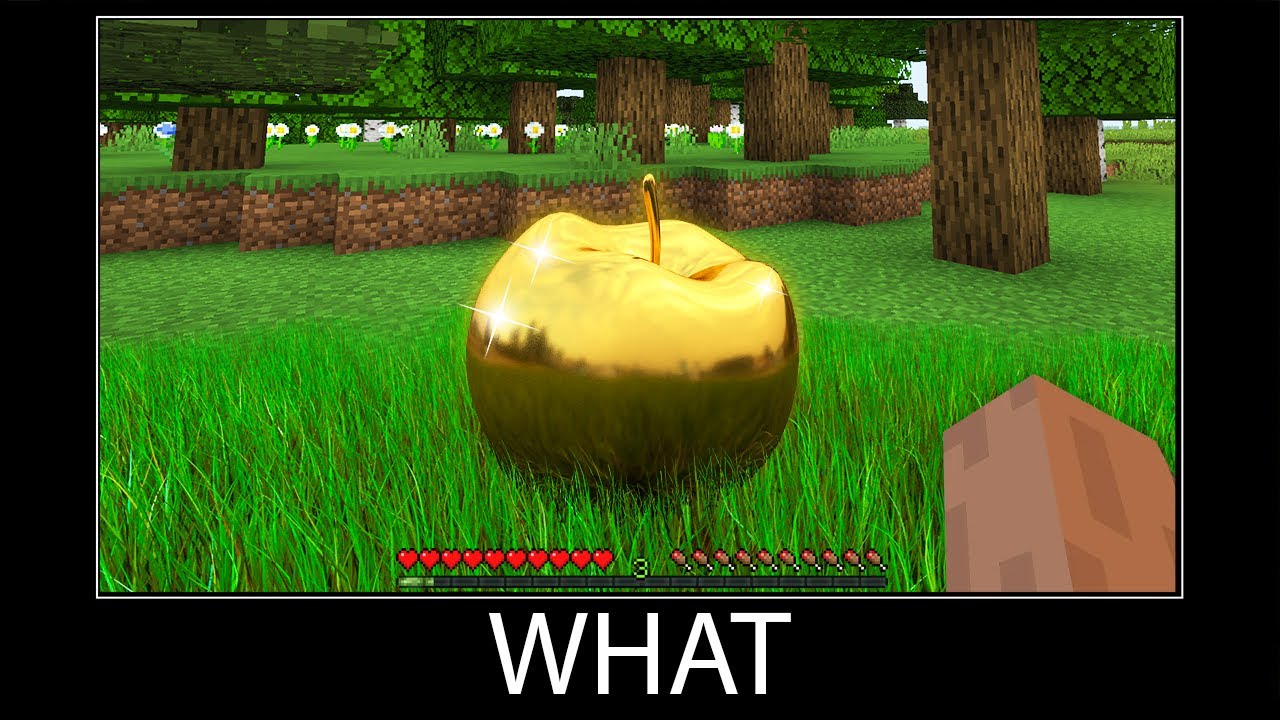 Minecraft wait what meme part 303 realistic minecraft Golden Apple ...
