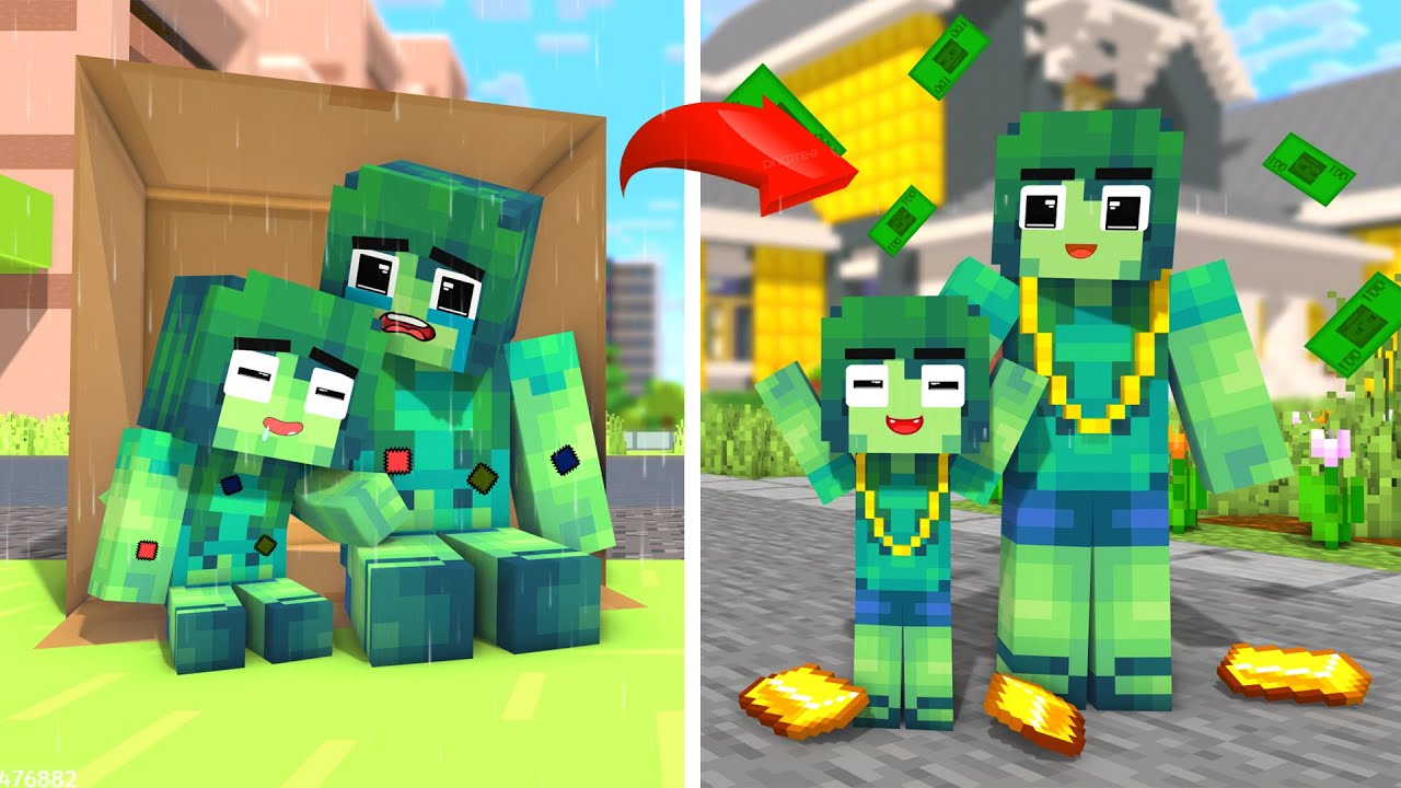 Monster School : Zombie x Squid Game Doll Poor Become Rich - Minecraft ...