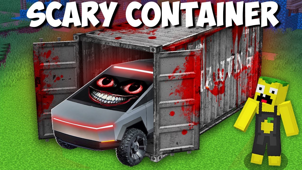 Never open THIS SCARY CONTAINER WITH DEADLY CYBERTRUCK in Minecraft ...
