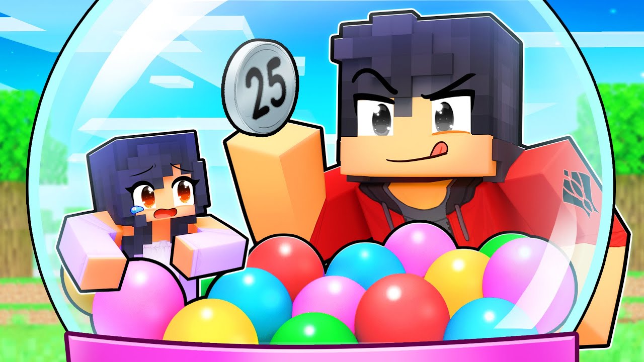 STUCK inside a GUMBALL MACHINE in Minecraft! - Minecraft videos