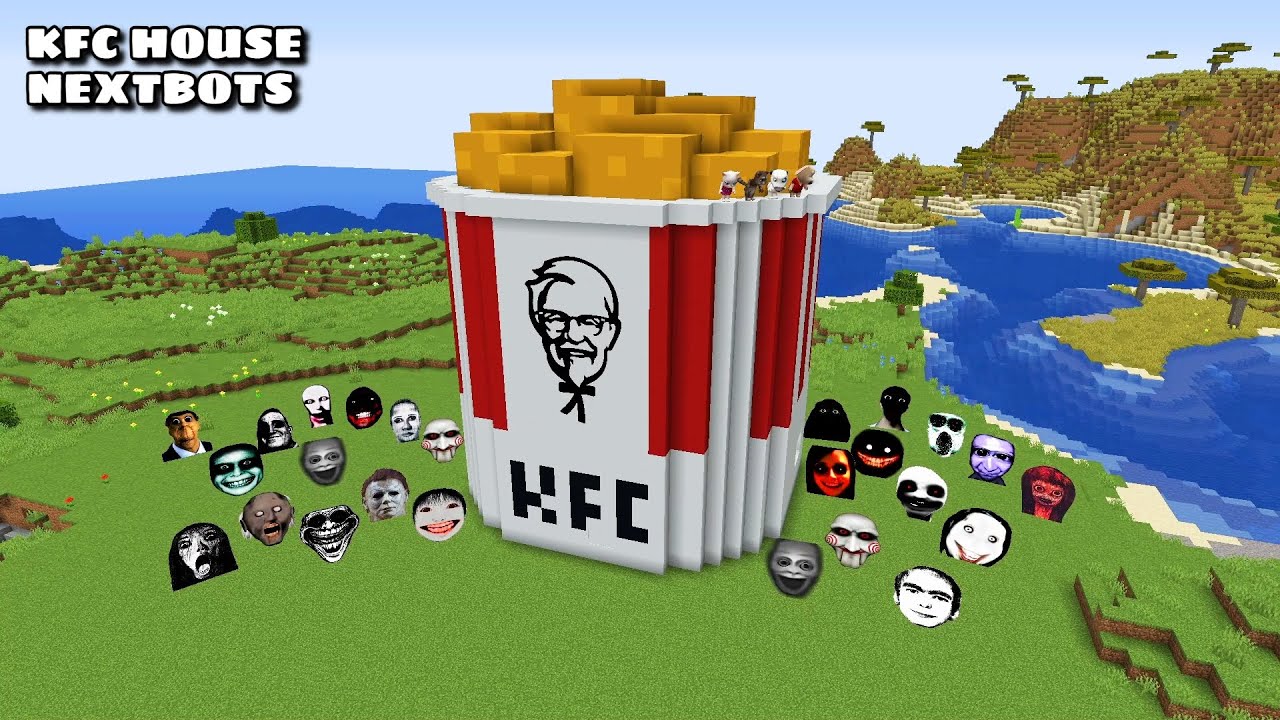 SURVIVAL KFC BUCKET HOUSE WITH 100 NEXTBOTS in Minecraft - Gameplay ...