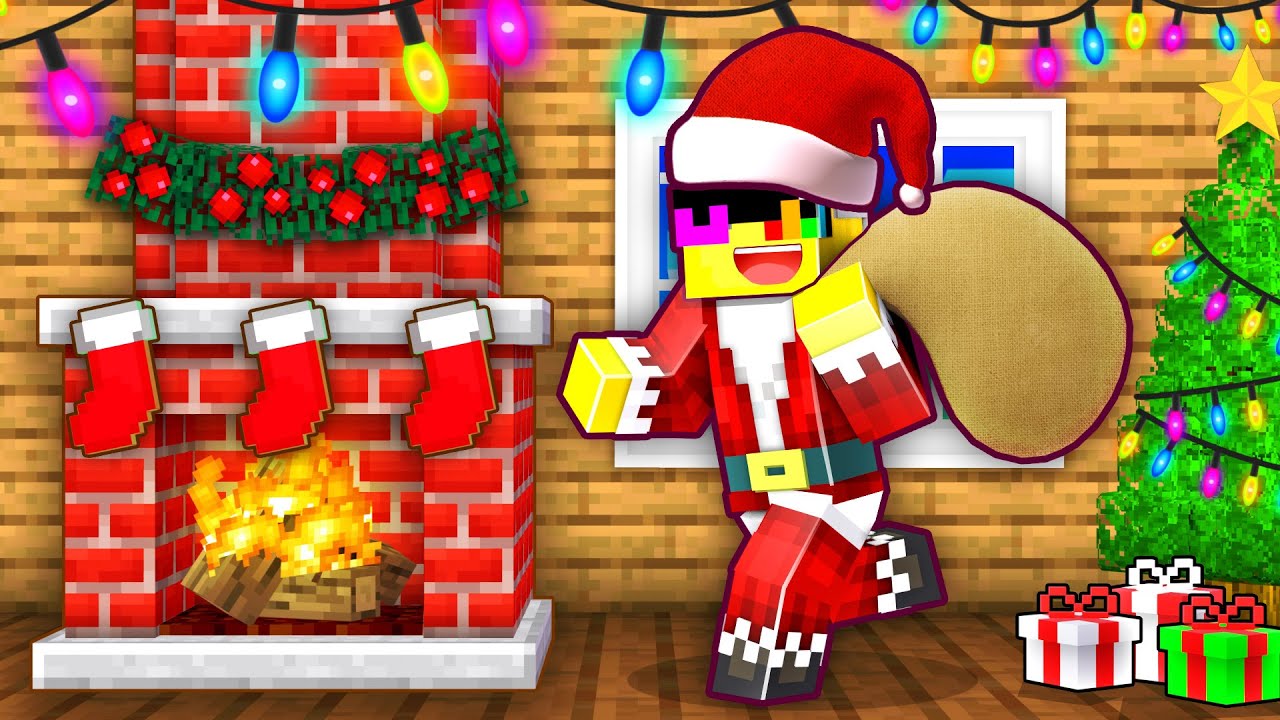 Saving Christmas As SANTA In Minecraft - Minecraft videos