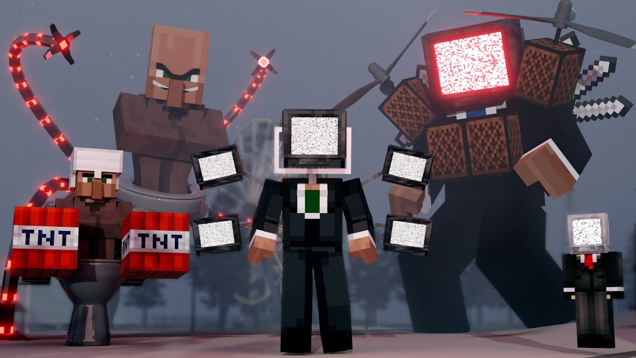 Skibidi Toilet Minecraft Villager - season 03 (all episodes) - Minecraft videos