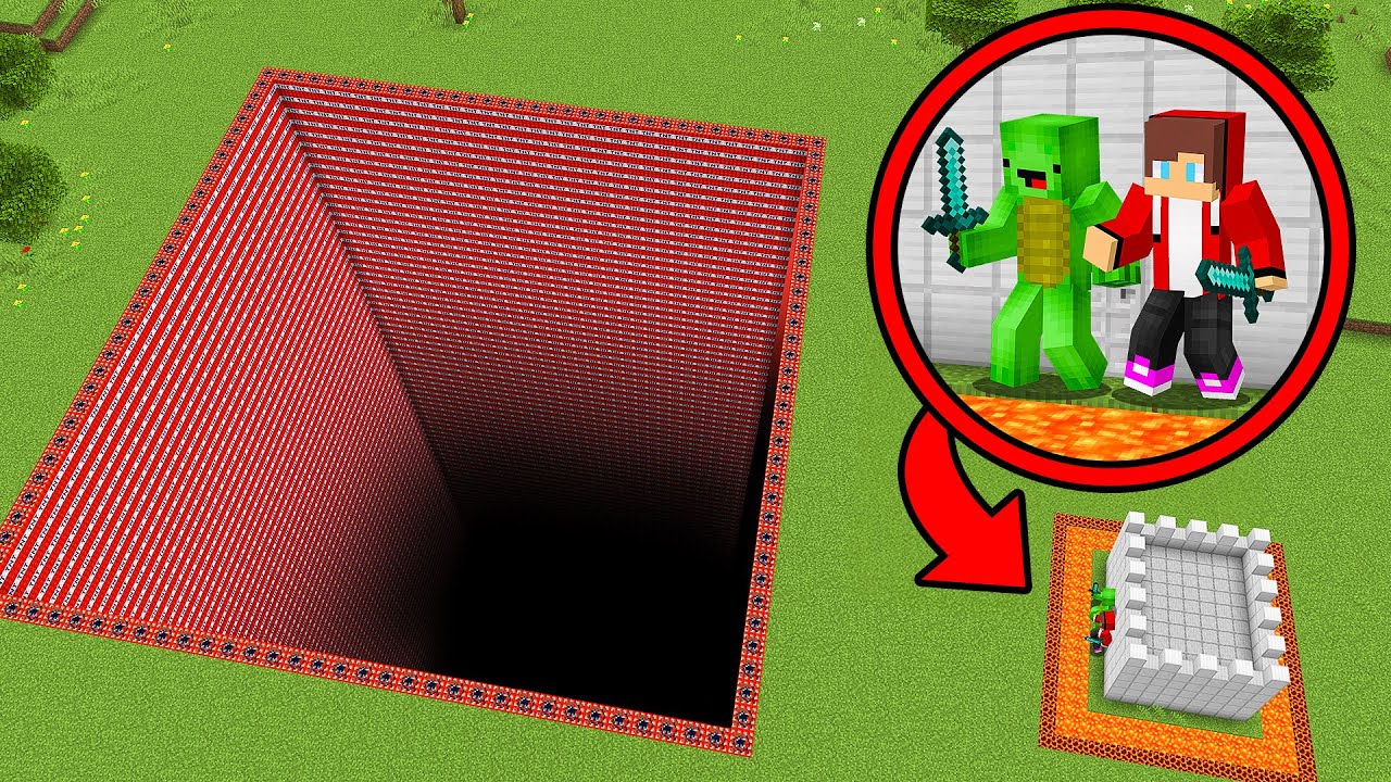The BIGGEST TNT PIT vs MAIZEN SECURITY HOUSE in Minecraft - Minecraft ...