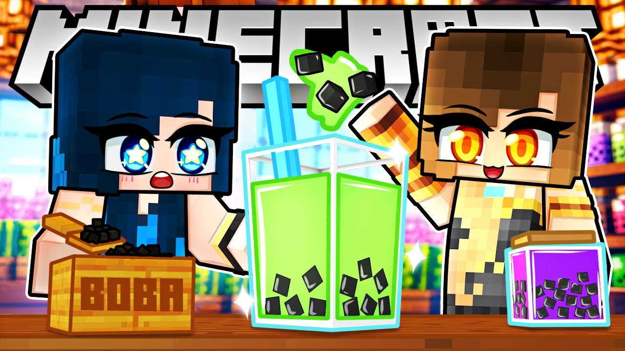 WORKING AT A MINECRAFT BOBA CAFE! - Minecraft videos
