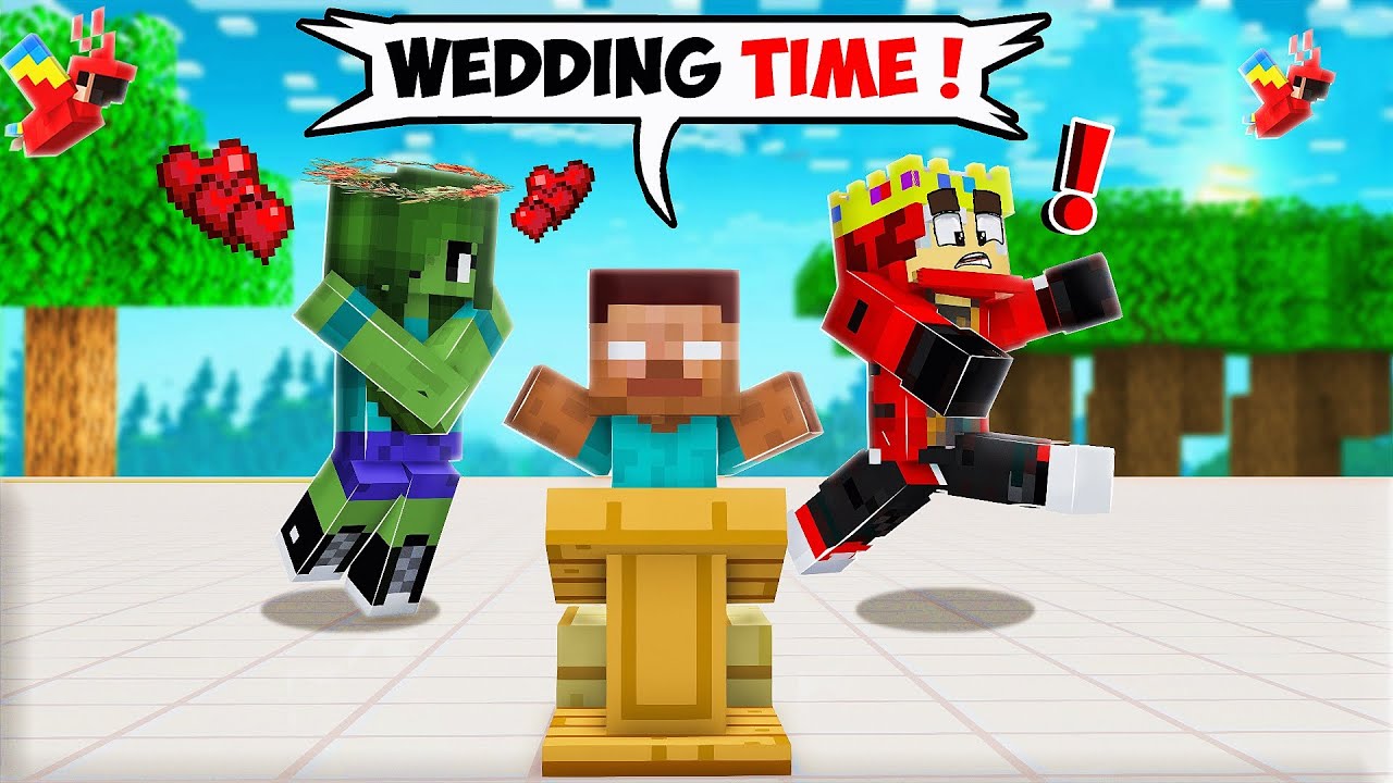 Wedding of Dante and Queen Zombie in Minecraft - Minecraft videos