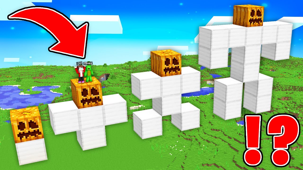 Why JJ and Mikey SPAWN ALL The BIGGEST IRON GOLEMS in Minecraft Maizen ...