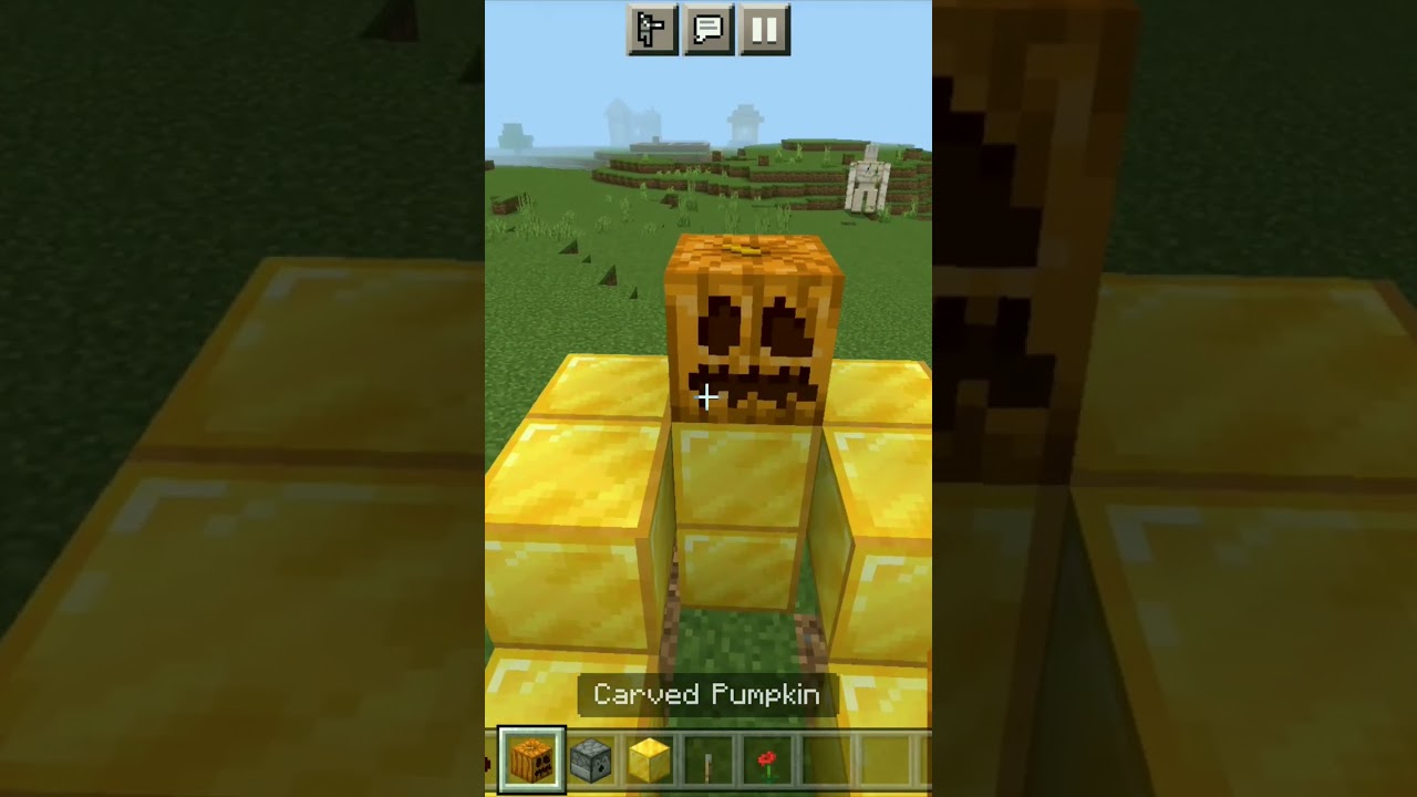 how to summon gold golem #shorts - Minecraft videos