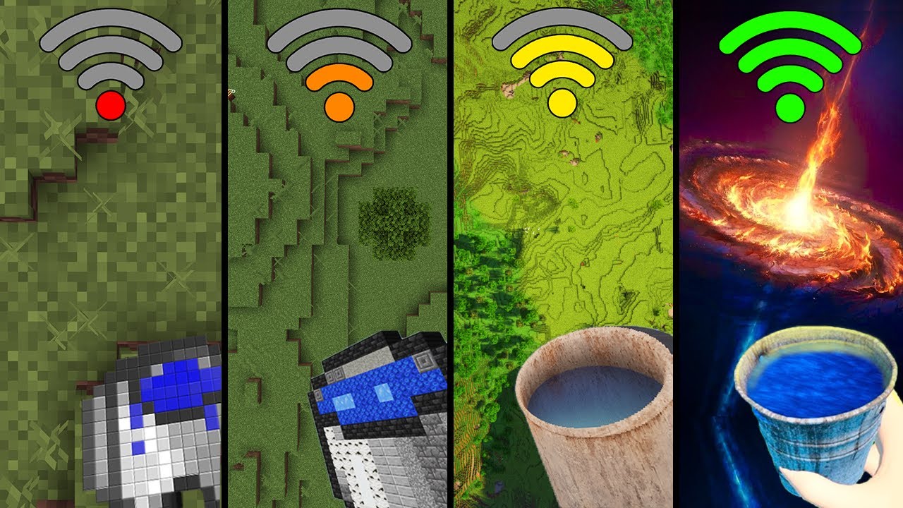 minecraft physics with different Wi-Fi in Minecraft - Minecraft videos