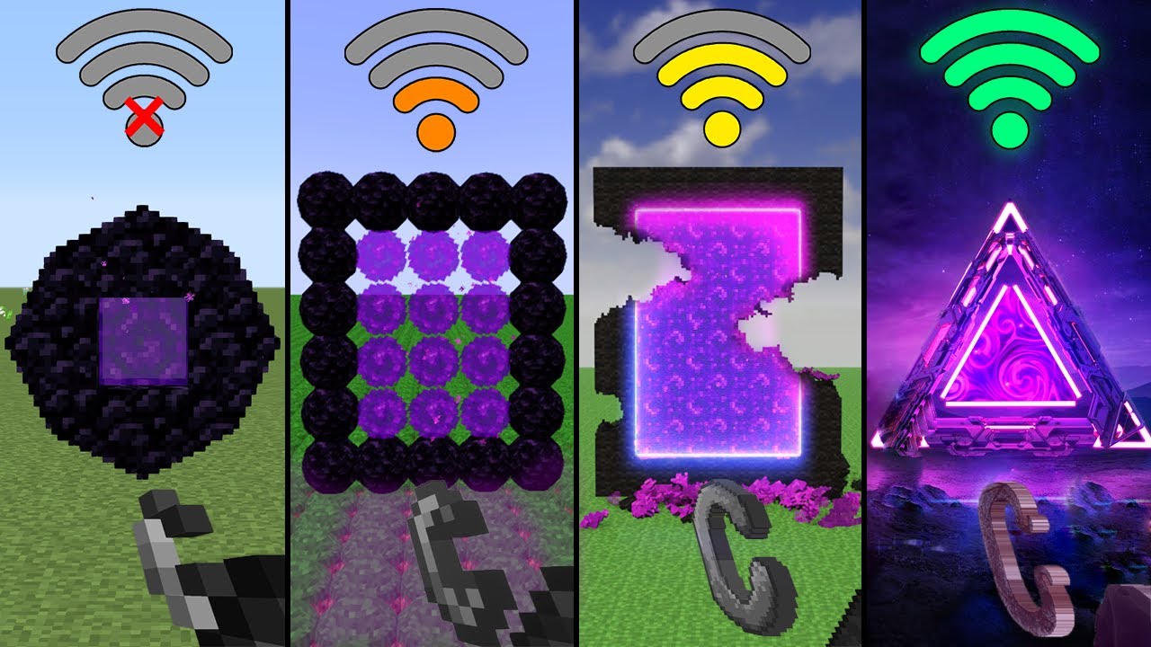 nether portal with different Wi-Fi in Minecraft - Minecraft videos