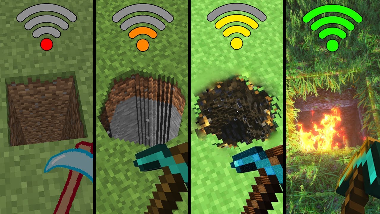 physics in Minecraft with different Wi-Fi be like - Minecraft videos