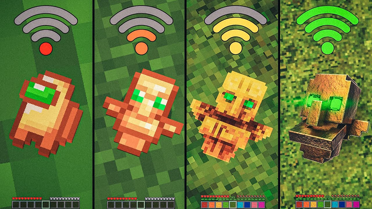 physics with different Wi-Fi in minecraft - Minecraft videos