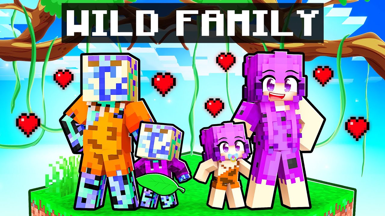 Having a WILD FAMILY in Minecraft! - Minecraft videos