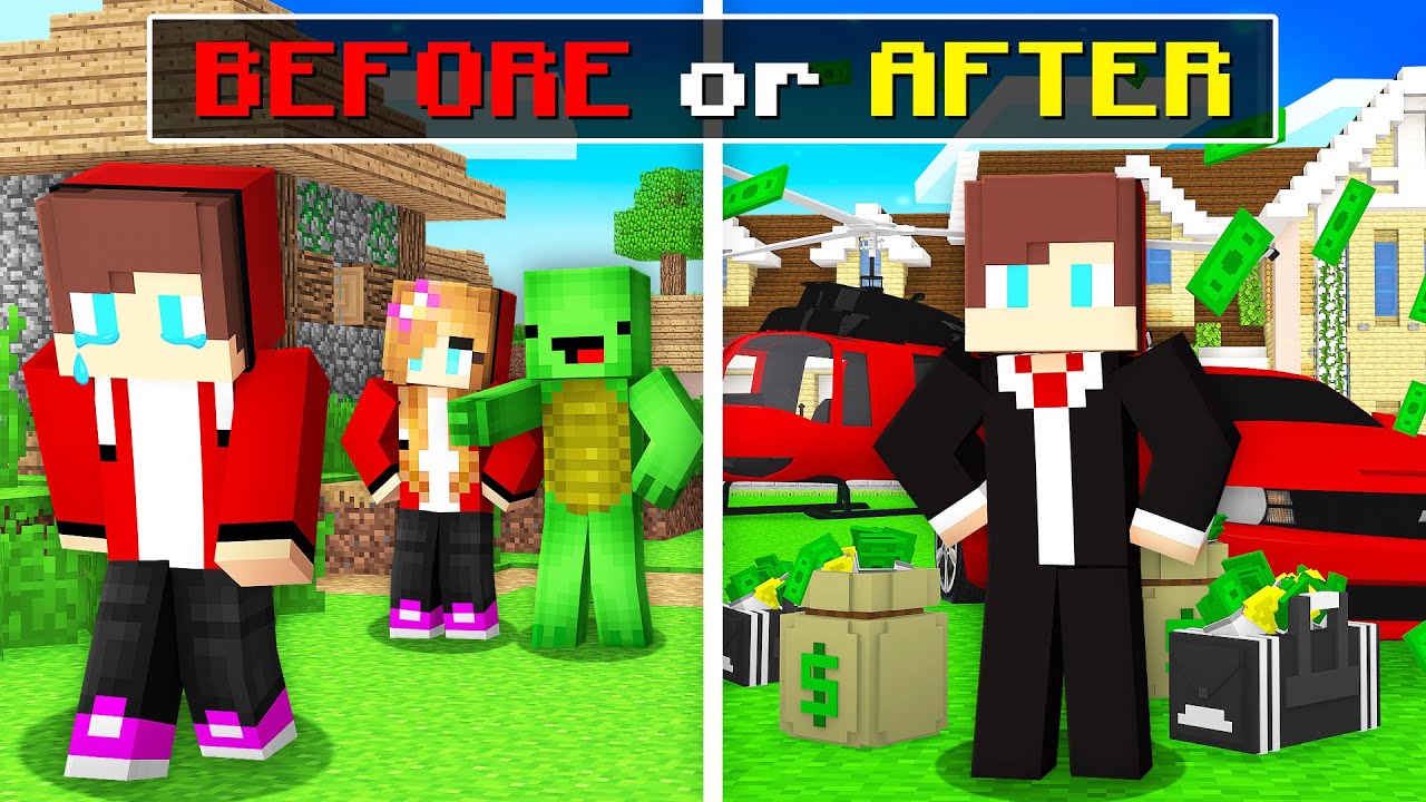BEFORE or AFTER Maizen Life Story in Minecraft!(JJ and Mikey TV ...