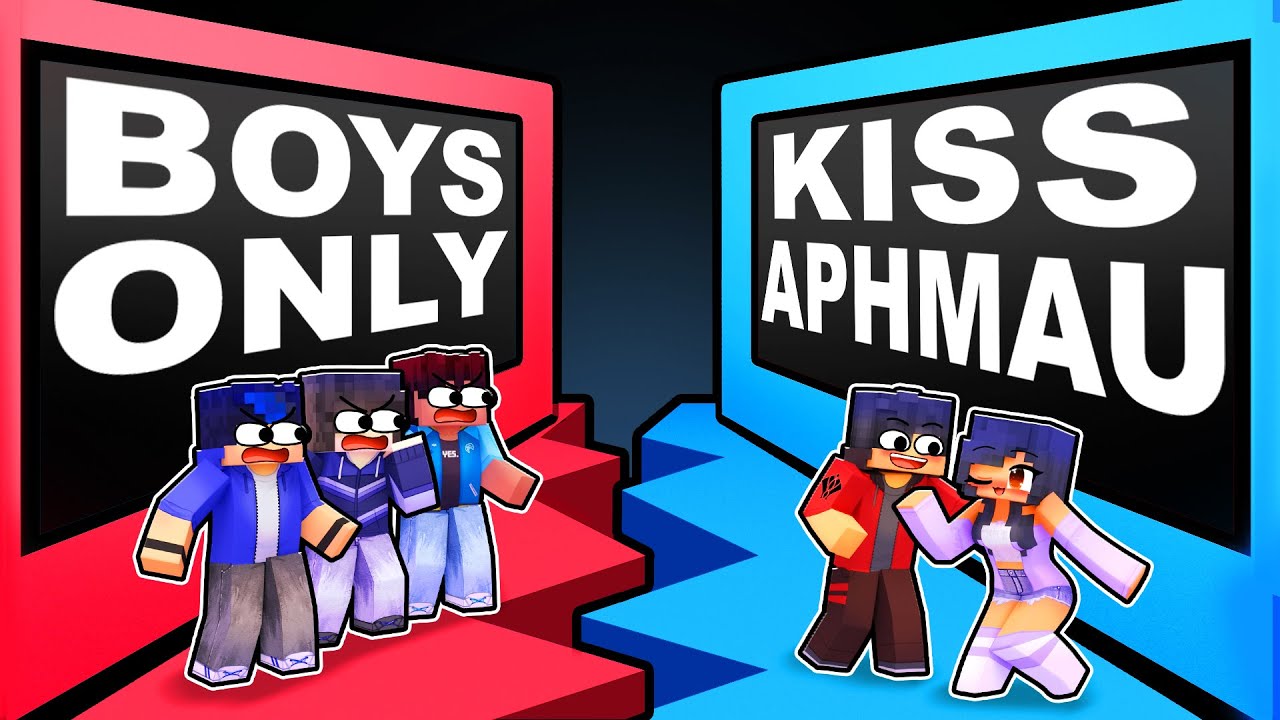 BOYS ONLY or KISS APHMAU in Minecraft!? - Minecraft videos