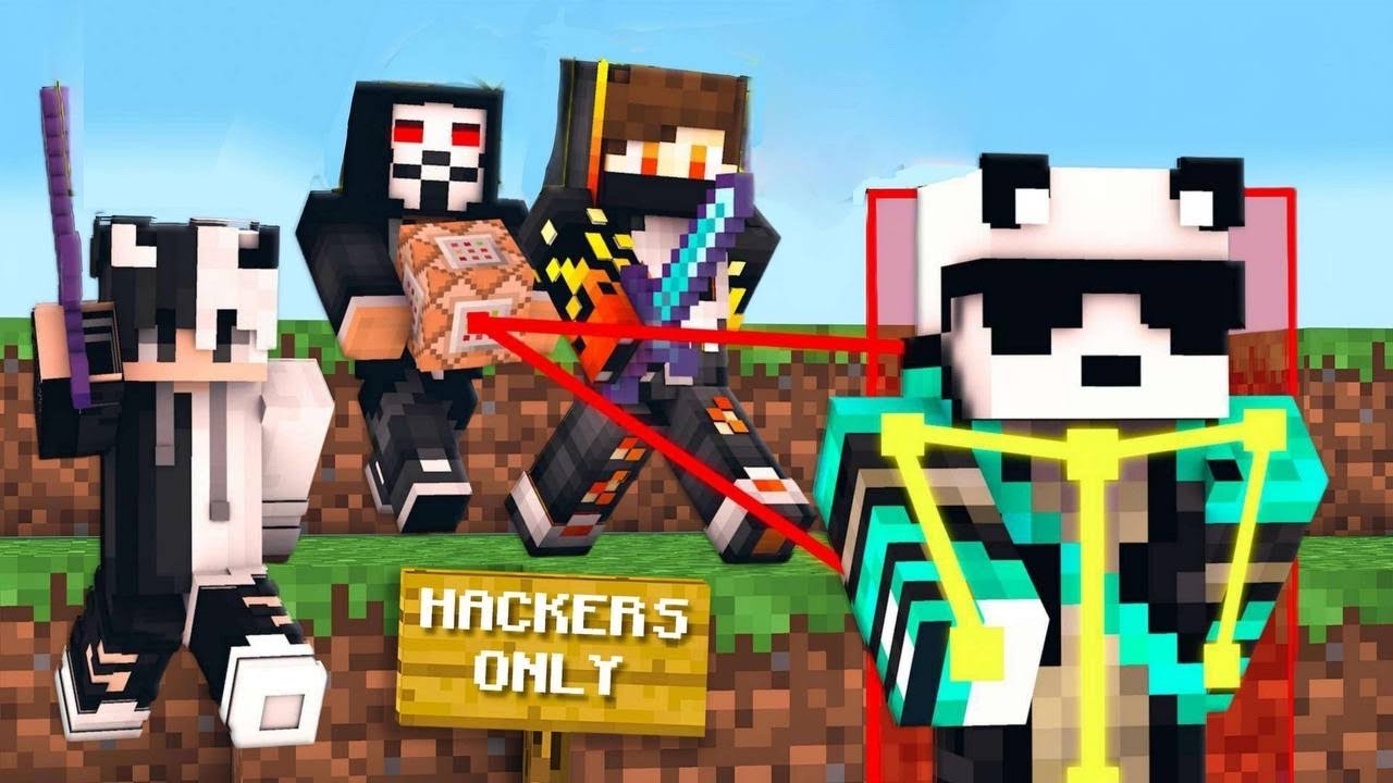 Can I Survive in a HACKERS ONLY Server in Minecraft - Minecraft videos